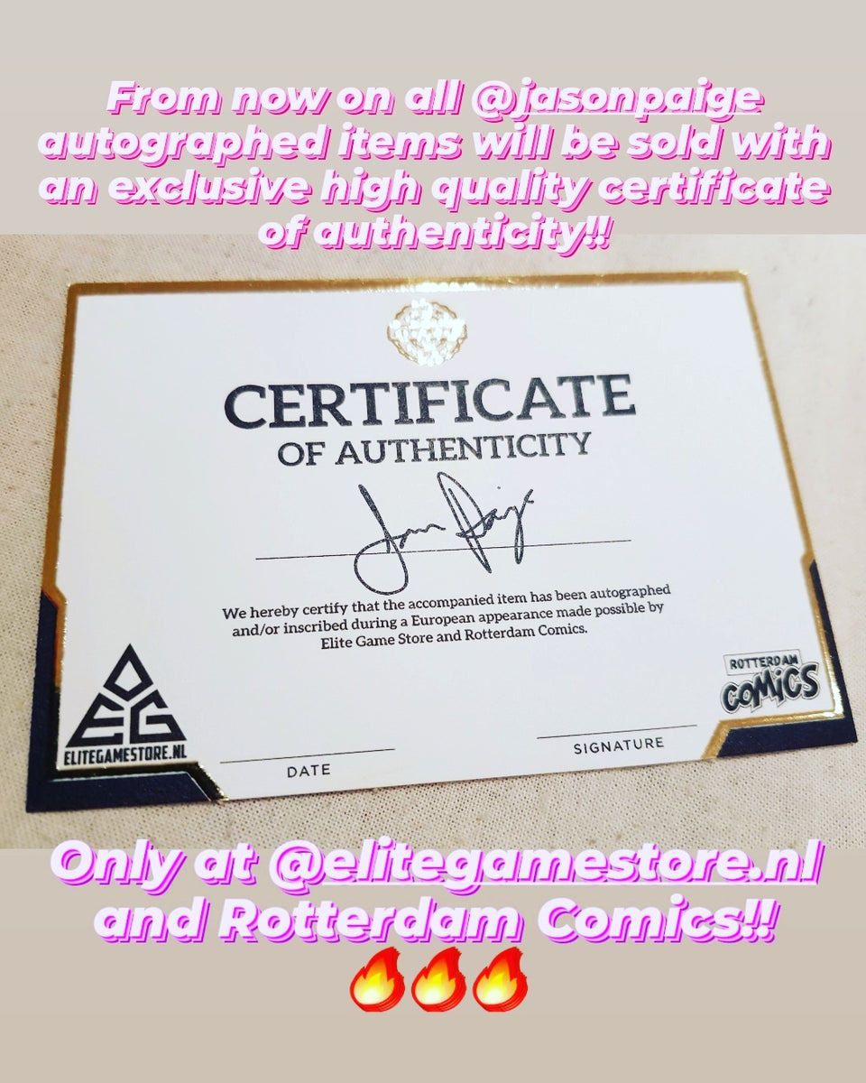 All Jason Paige autographed items will come with COA!! – Rotterdam Comics