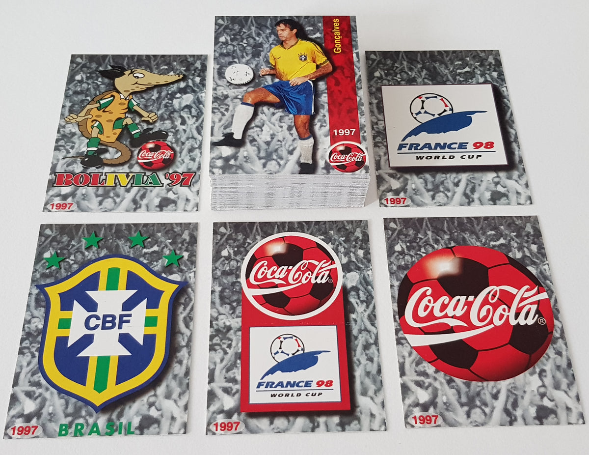 1997 Panini World Cup '98 Coca Cola Brazil (60) Trading Card Set ...
