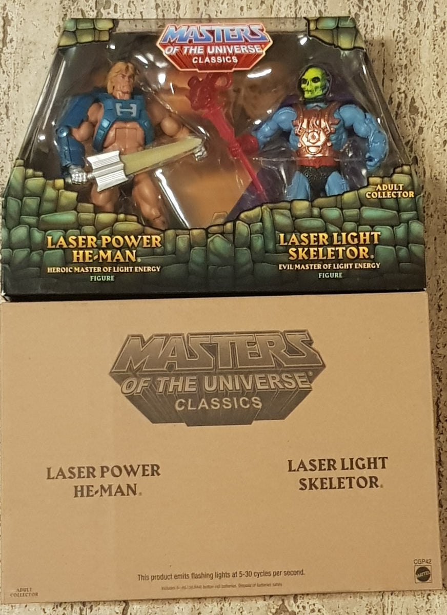 Masters of the Universe Classics Laser Power He-Man/Laser Light Skelet ...