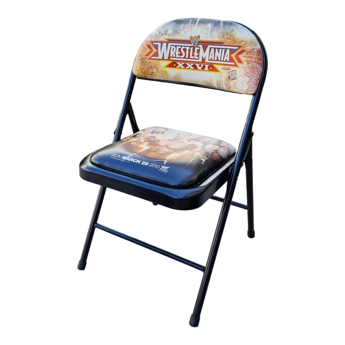 Original 2010 WWF Wrestlemania XXVI Ringside Chair (Golden Circle Tick ...