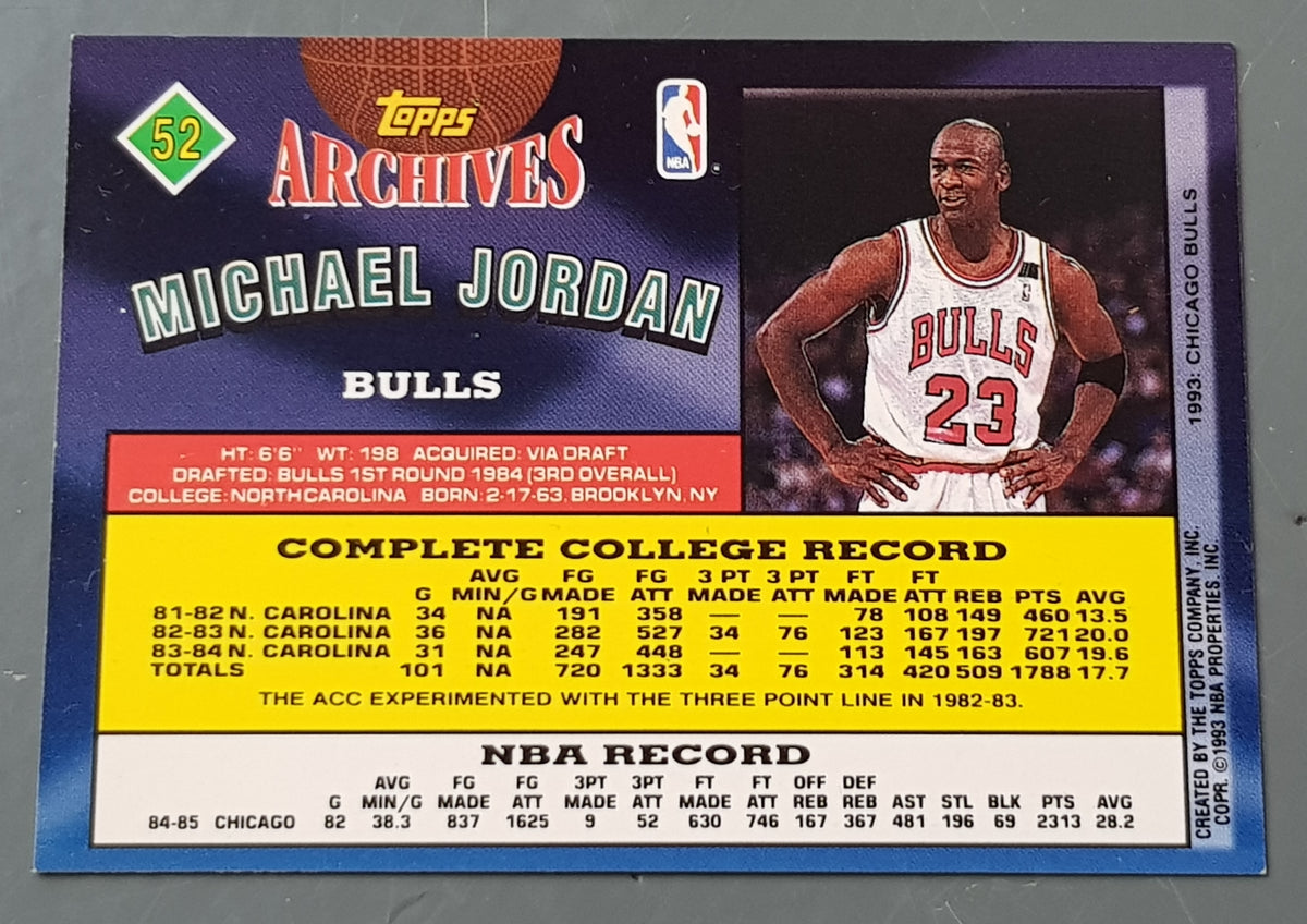 1993-94 Topps Archives Michael Jordan #52 Trading Card – Rotterdam Comics
