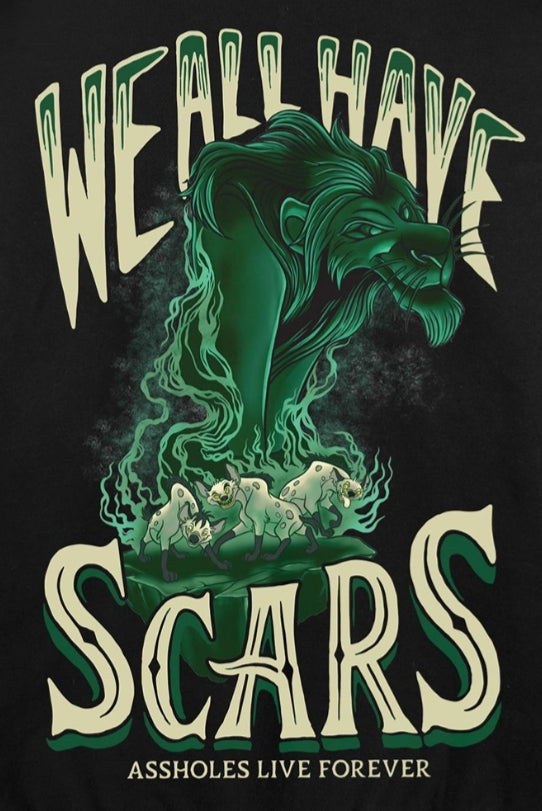 Assholes Live Forever Limited Edition Scar "We all have Scars" Black H ...