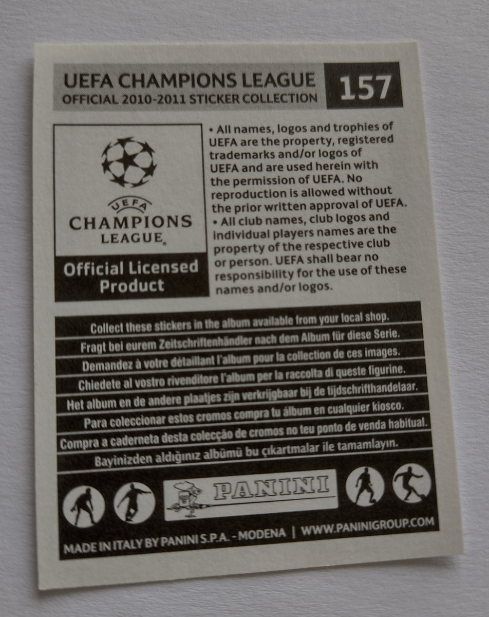 2010-2011 UEFA Champions League Wayne Rooney #157 Sticker – Rotterdam ...