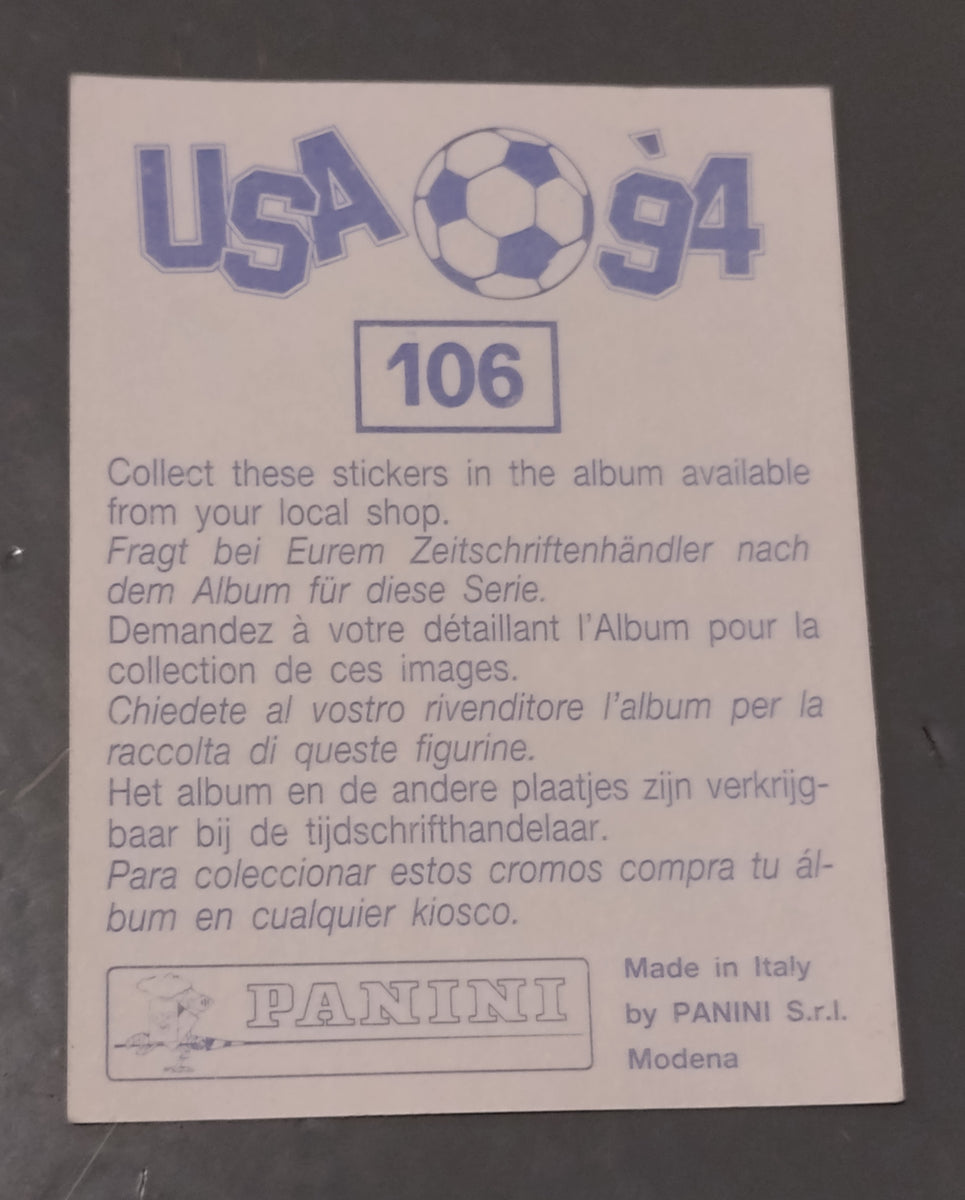 Panini World Cup USA 94 Roger Milla #106 Sticker – Rotterdam Comics